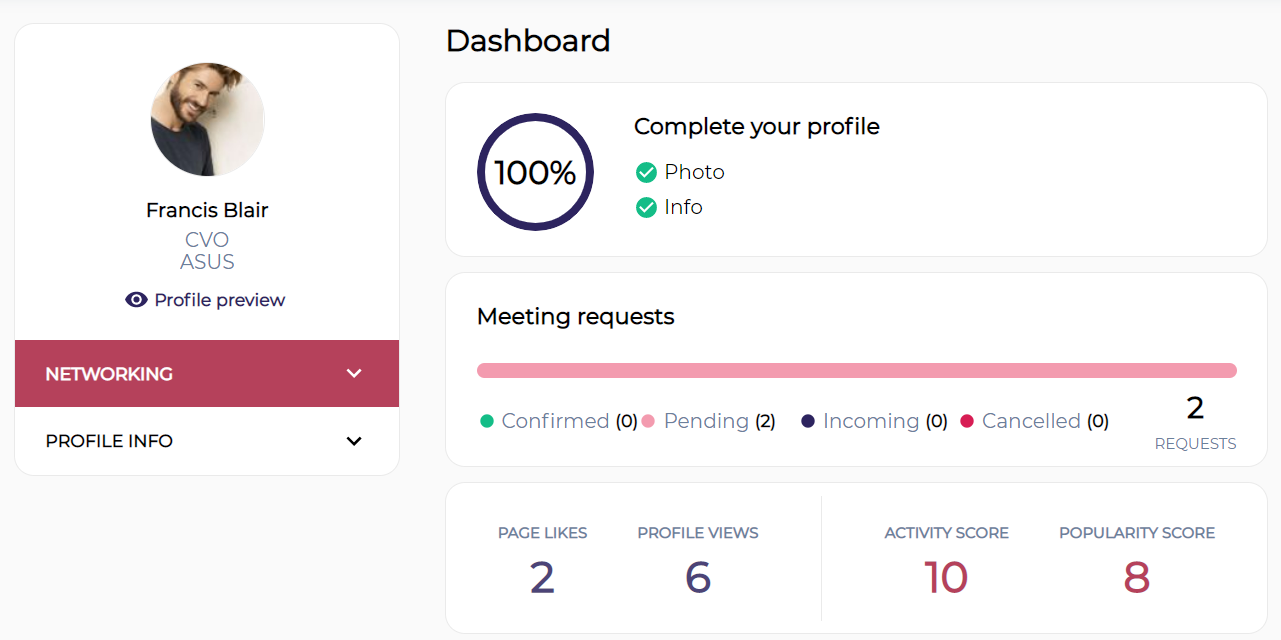 Profile completion date in Exports | ExpoPlatform
