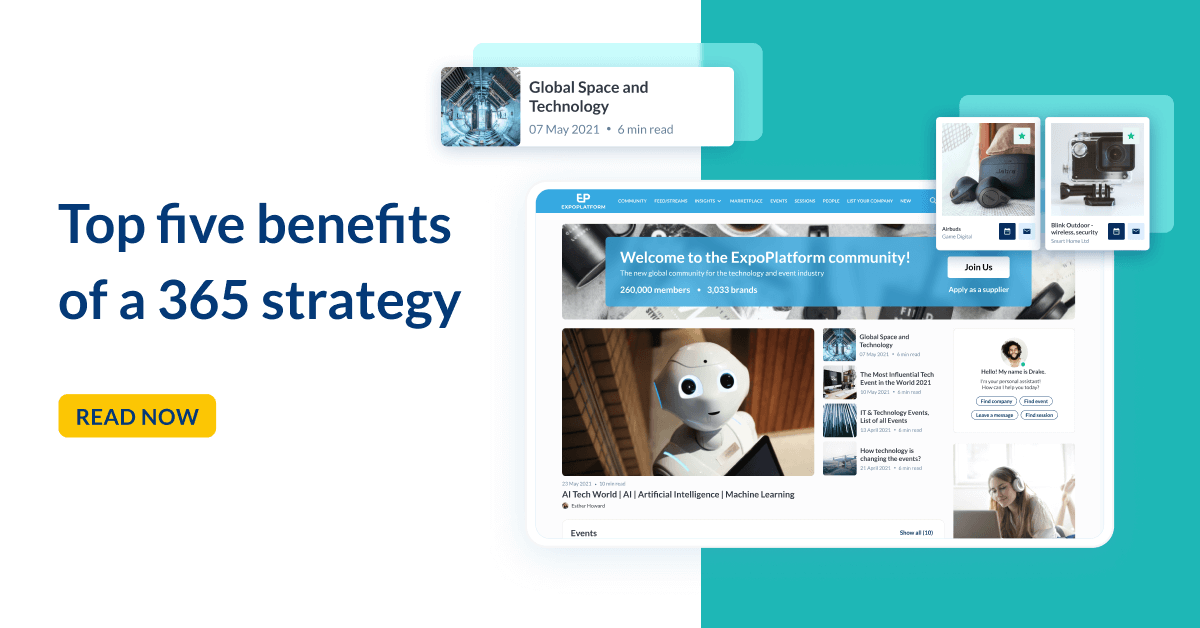 Top benefits of a 365 strategy for events | ExpoPlatform